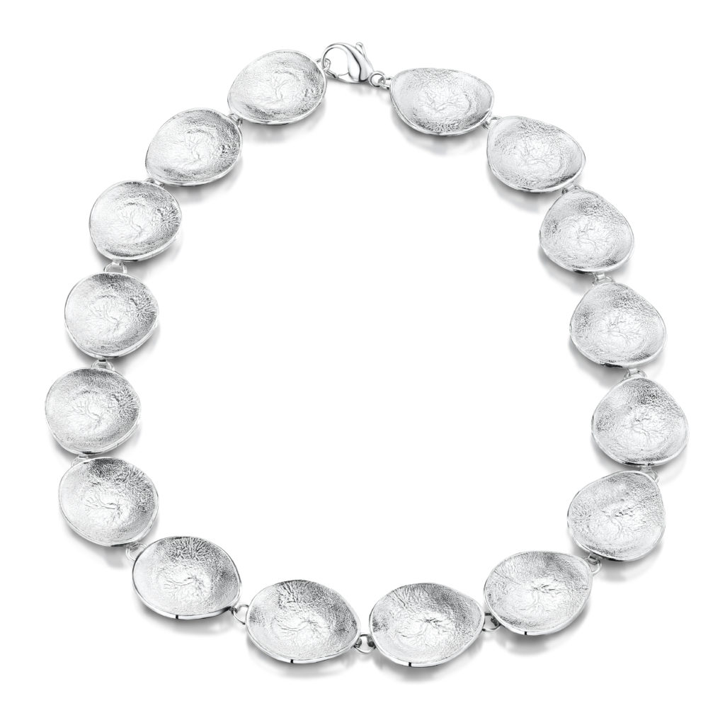 Silver Textured Necklace - Kathryn King | Designer Jewellery