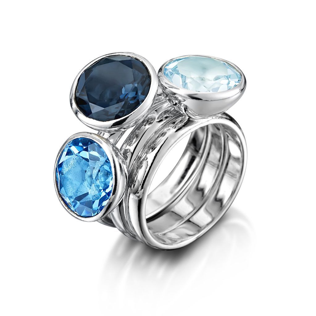 Blue Topaz Stacking Ring - Kathryn King | Designer Jewellery